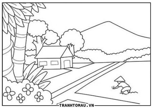[Download] Tranh Tô Màu Phong Cảnh Đơn Giản | TranhToMau.vn