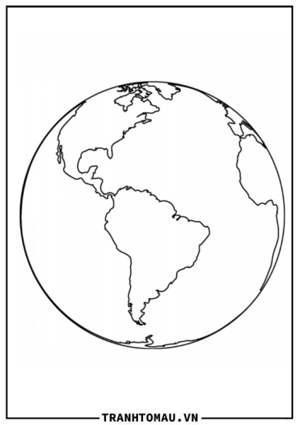 [Download] Tranh tô màu Trái Đất - Tranhtomau.vn