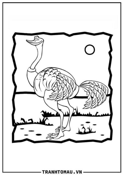 [Download] Tổng hợp bộ sưu tập Tranh Tô Màu Con Đà Điểu xinh nhất dành ...