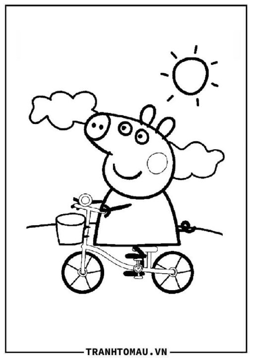 Download Tranh Tô Màu Heo Peppa Tranhtomauvn